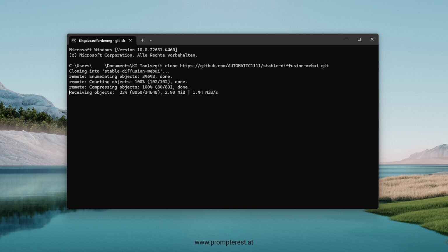 Automatic1111 auf einem Windows PC installieren (Stable Diffusion ...