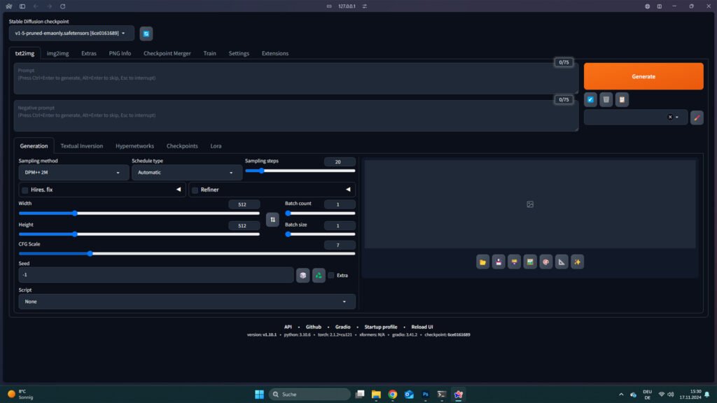 Automatic1111 auf einem Windows PC installieren (Stable Diffusion ...