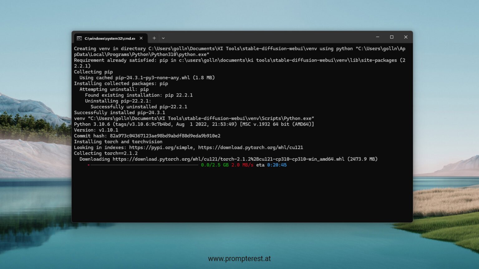 Automatic1111 auf einem Windows PC installieren (Stable Diffusion ...